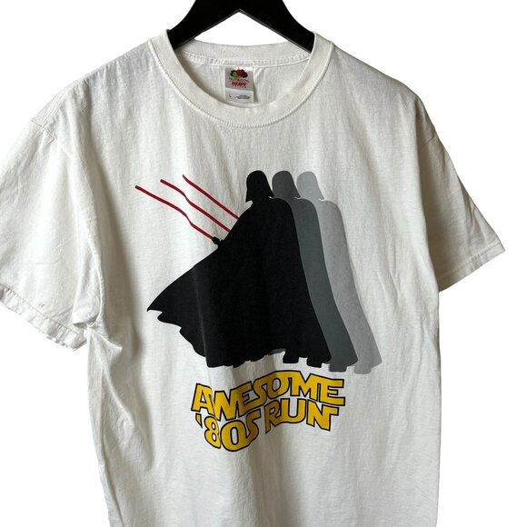 Vintage | Shirts | Vintage Y2k Darth Vader Awesome 8s Run T Shirt White ...